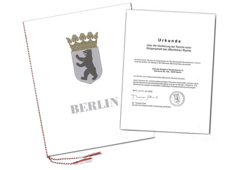 Recognition Procedure - Initial Award - Jehovah's Witnesses